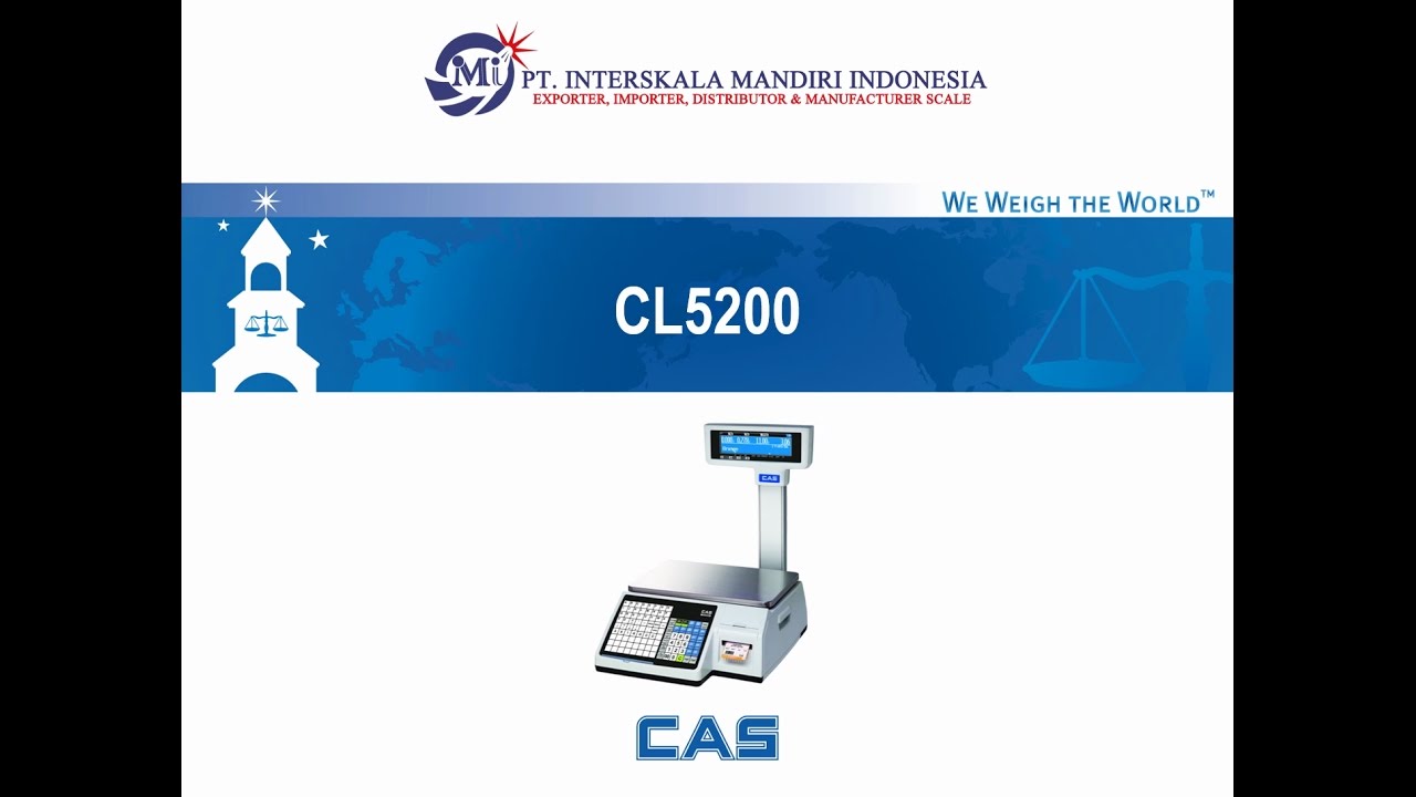 CAS Label Printing Scale CL5200 - Timbangan Digital - YouTube