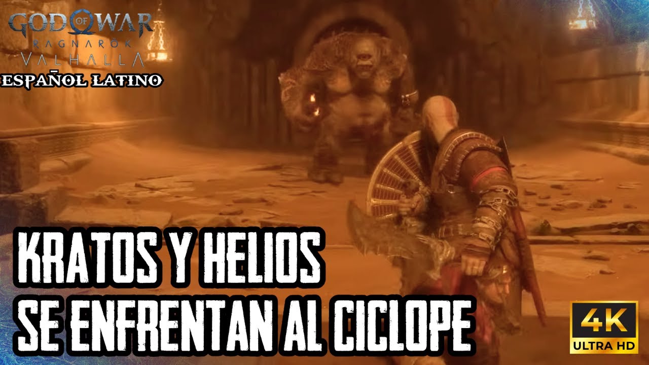 KRATOS y HELIOS Se Enfrentan al CICLOPE God of War Valhalla - YouTube