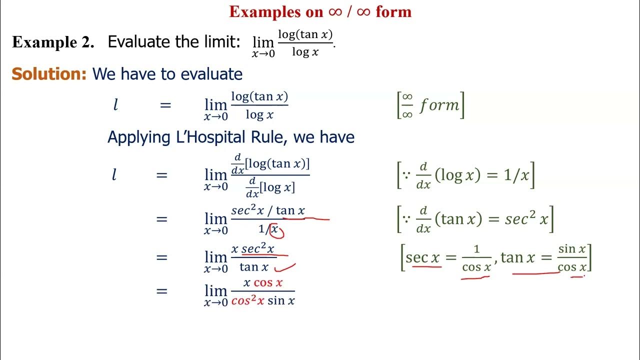 19-Unit-I-SPPU-EM-I-Evaluation of Indeterminate Form (Infinity by infinity form)-01 - YouTube