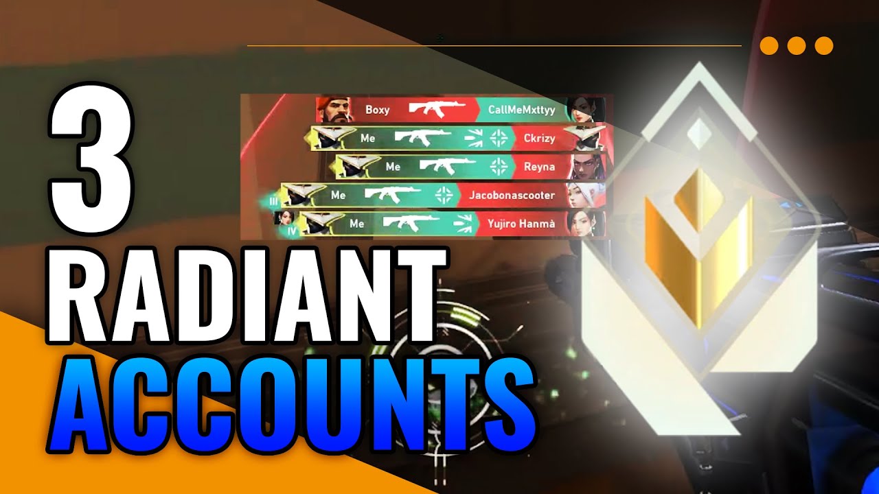 3 radiant accounts - YouTube