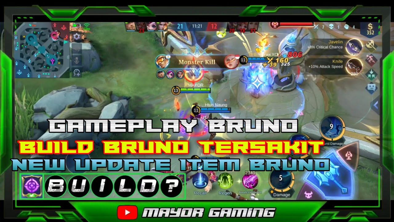 BUILD BRUNO PALING SAKIT 2022 / BUILD BRUNO TERBARU TERSAKIT / GAMEPLAY ...