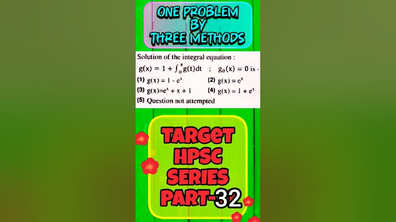 One Problem By Three Methods of Integral Equation | Resolvent Kernel | Laplace Transform | # ...