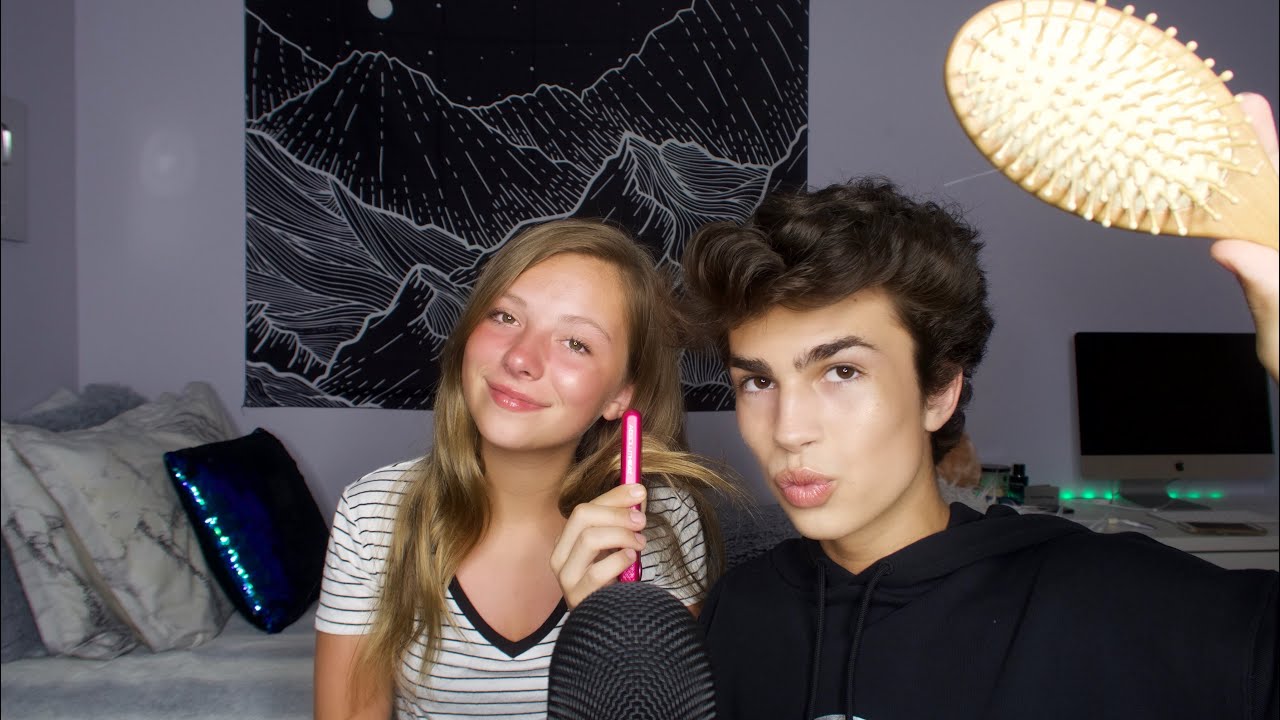 Asmr Hair Play Brushing Styling Scalp Massage Youtube
