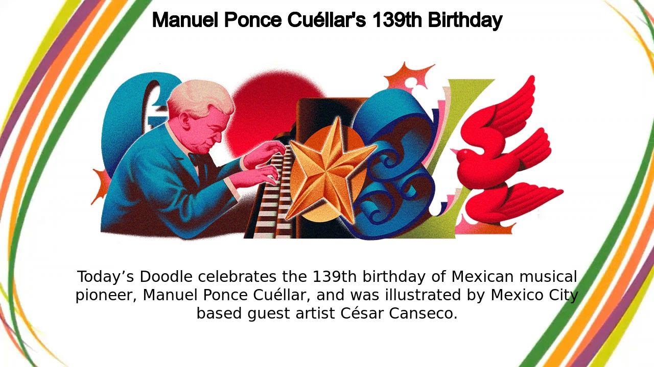 Manuel Ponce Cuéllar | Manuel Ponce Cuéllar's 139th Birthday - YouTube