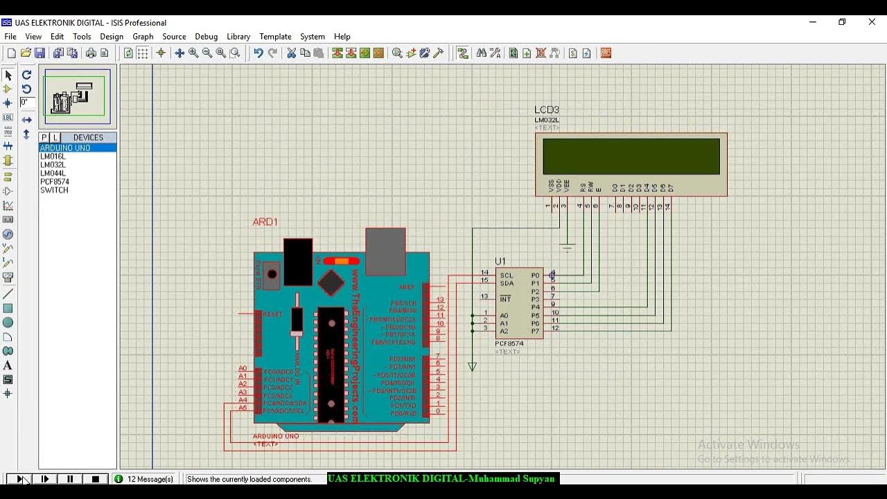 Tutorial Membuat Simulasi Rangkaian Running Teks(Teks berjalan) pada ...