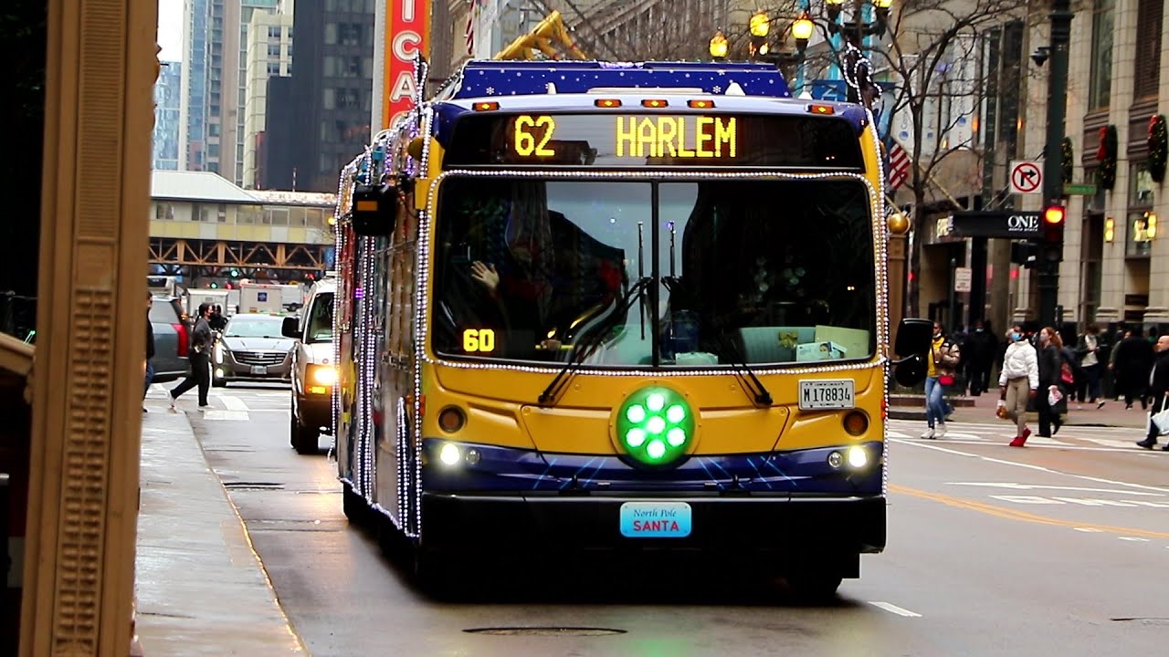 Chicago Transit Authority : The 2021 Allstate Holiday Bus On The 62 ...