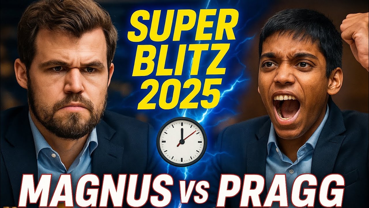 Magnus vs Pragg: Blitz War at Super United 2025!" - YouTube
