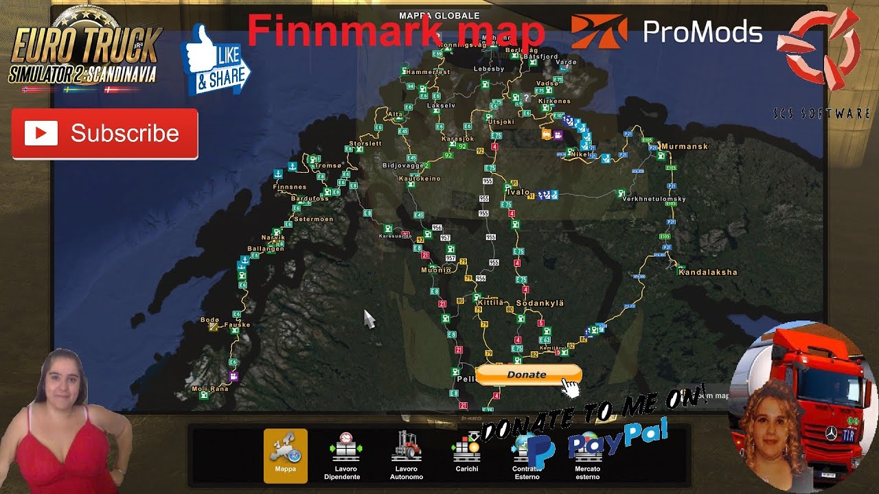Euro Truck Simulator 2(1.45) Finnmark Mod Saltfjellet Promods 2.62 [1. ...