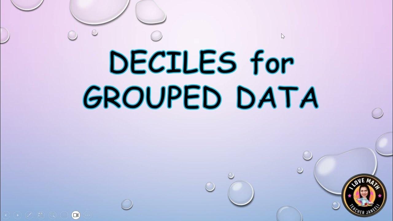 DECILES FOR GROUP DATA(BASIC STAT) GRADE 7 - YouTube