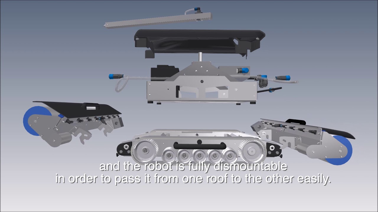 Solarcleano solar panel cleaning robot presentation - YouTube