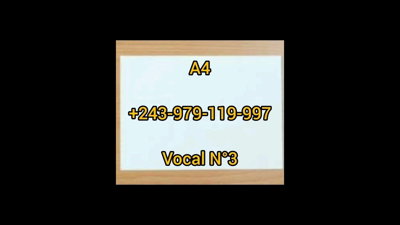 A4 Vocal N°3 - YouTube