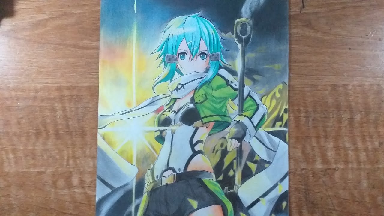 Drawing Sinon - Vẽ Sinon (Sword Art Online) - YouTube