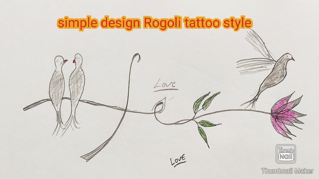 How to draw a simple drawing step by step for beginners @tattoo ...