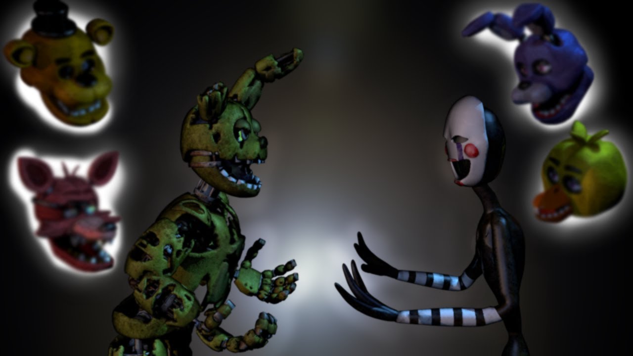 Speedart Springtrap vs Puppet (Cinema 4D) - YouTube