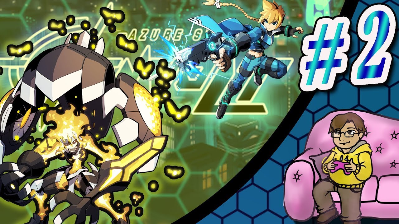 Comic Plays Azure Striker Gunvolt - Ep 2 "Robot Plants" - YouTube