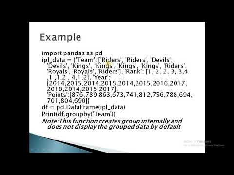 DataFrame Operations: Aggregation, groupby - YouTube
