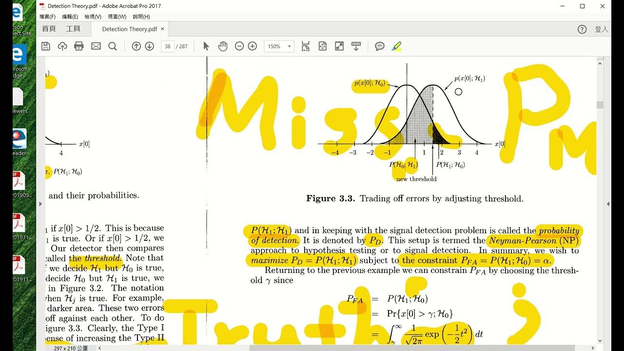 NTHU COM 5232 Detection and Estimation Theory 2023 Week 3 & 4 part 2 - YouTube