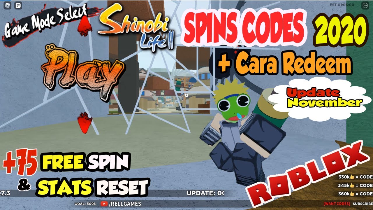 Shindo Life (Shinobi Life 2) Codes Roblox - Spin Gratis Oktober 2020 ...