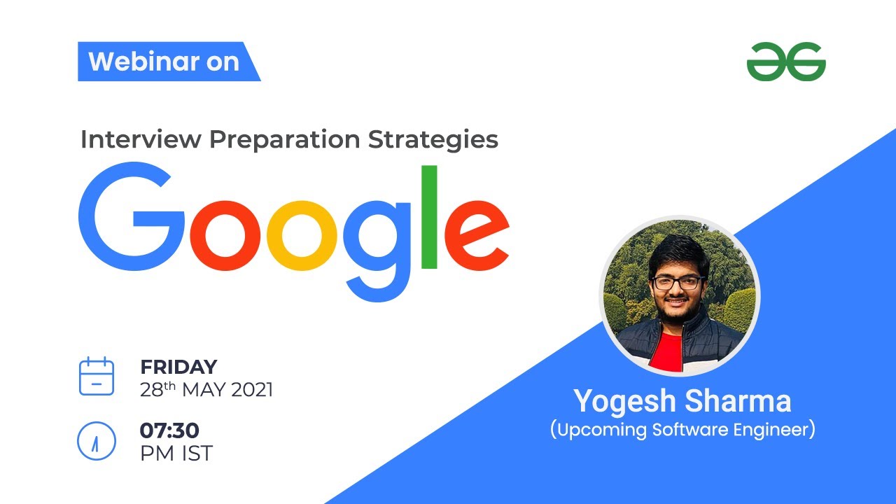 Webinar | Interview Preparation Strategies | Google - YouTube