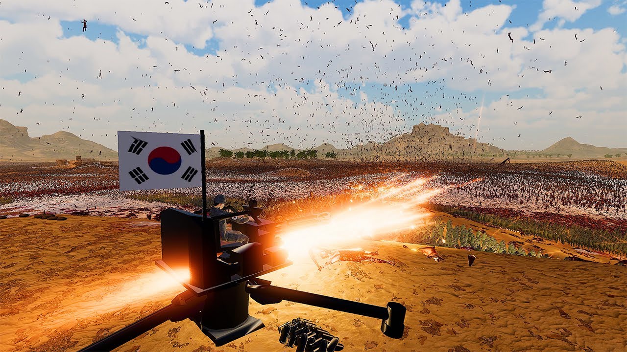 3 Super GUNNERS vs 3 Million Of Cavemans Ultimate Epic Battle Simulator ...