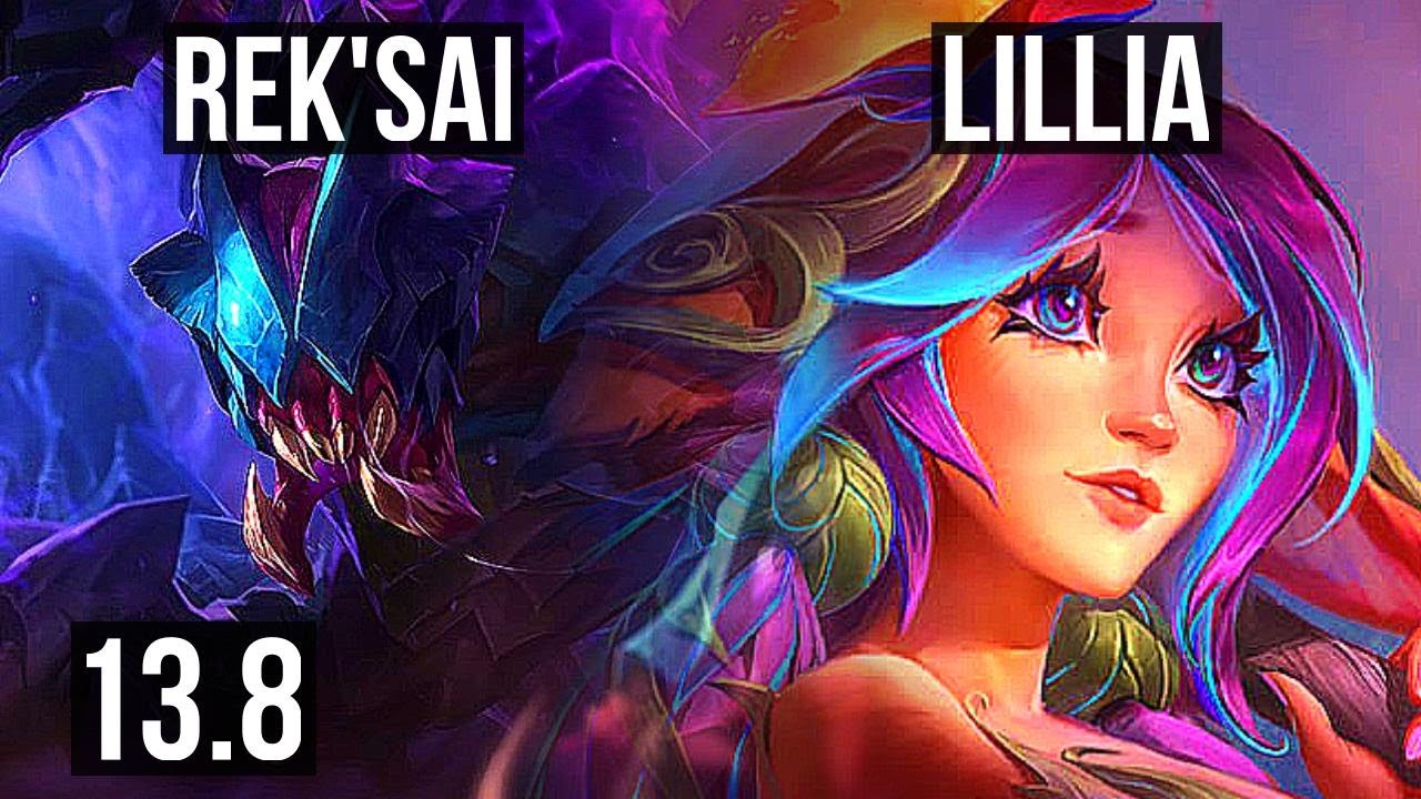 REK'SAI vs LILLIA (JNG) | 7/0/8, 68% winrate, Godlike | TR Diamond | 13.8 - YouTube