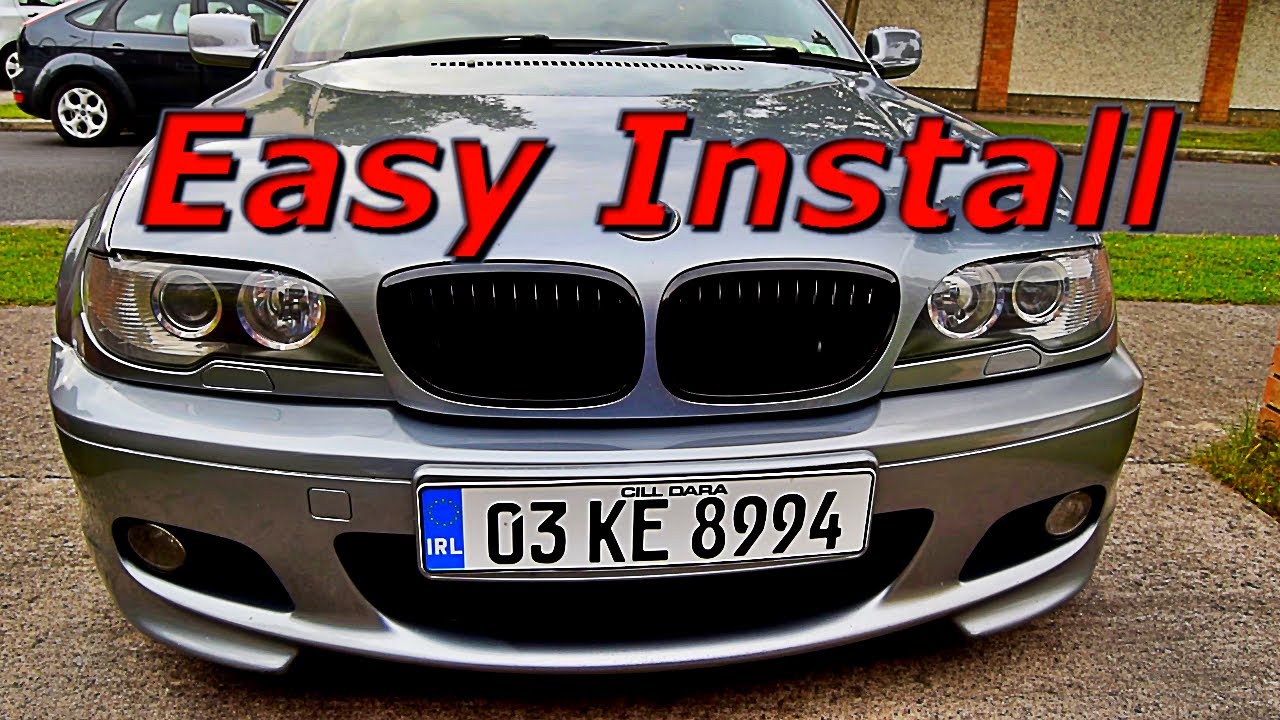 BMW E46 Front Grill Removal and Install - YouTube