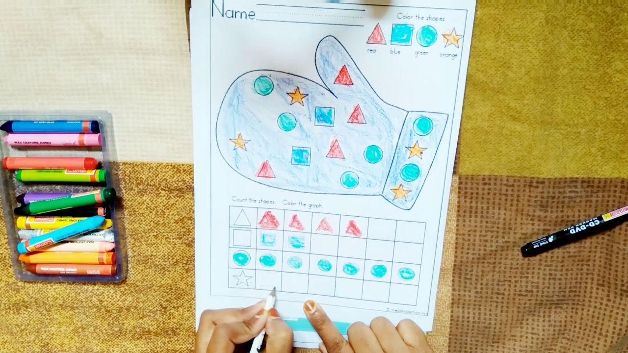 Colour The Shapes and Grapf|Shapes Graph and Colour Activities ...