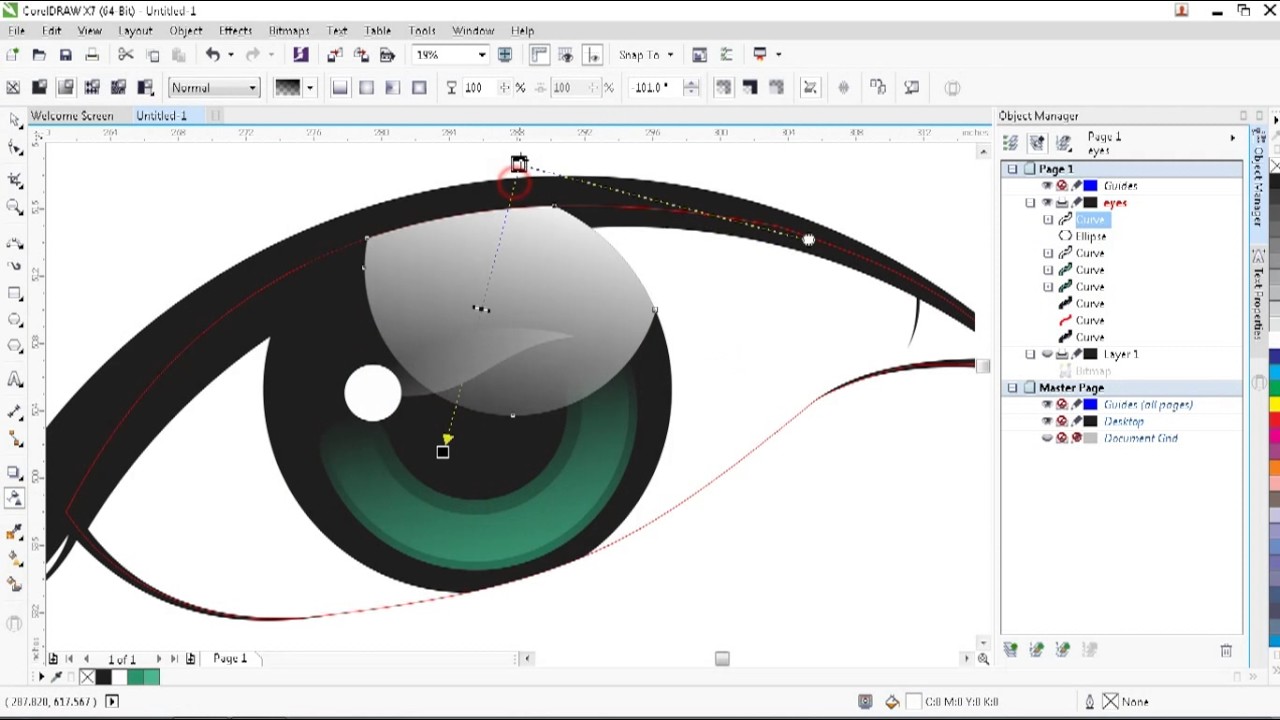 HOW TO DRAW VECTOR EYES | COREL DRAW | PART 1 - YouTube