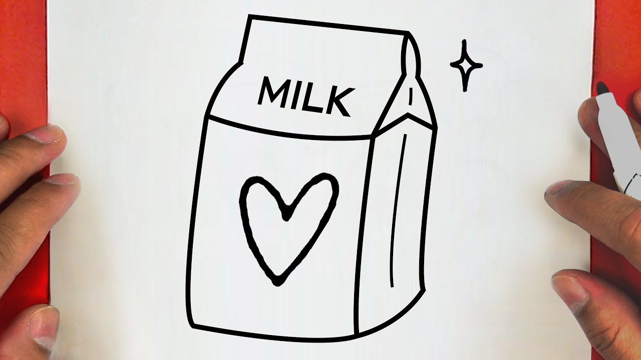 HOW TO DRAW A CUTE MILK BOX LOVE, STEP BY STEP, DRAW Cute things - YouTube