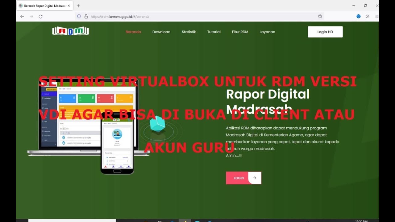 CARA SETTING RDM VERSI VDI PADA VIRTUALBOX | CARA ONLINEKAN RDM VERSI ...