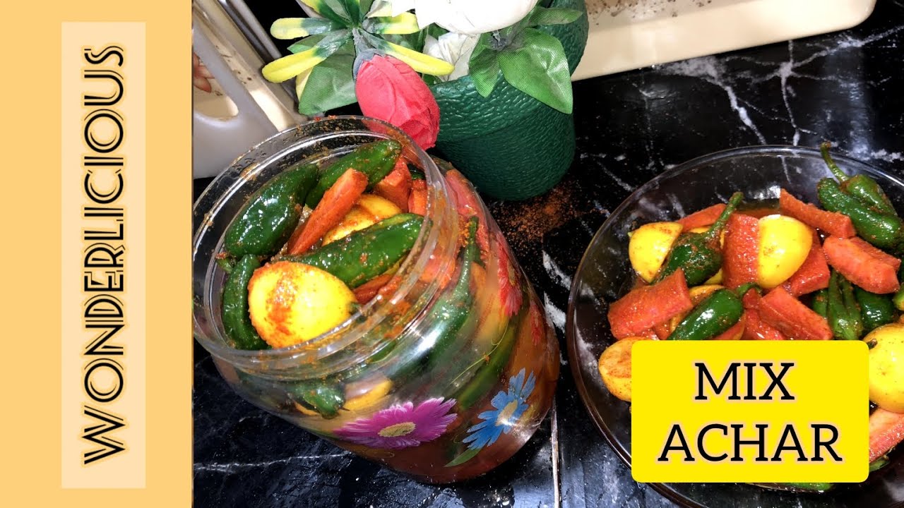 Mix achar recipe | Mix pickles | easiest and quick recipe | leemu ...
