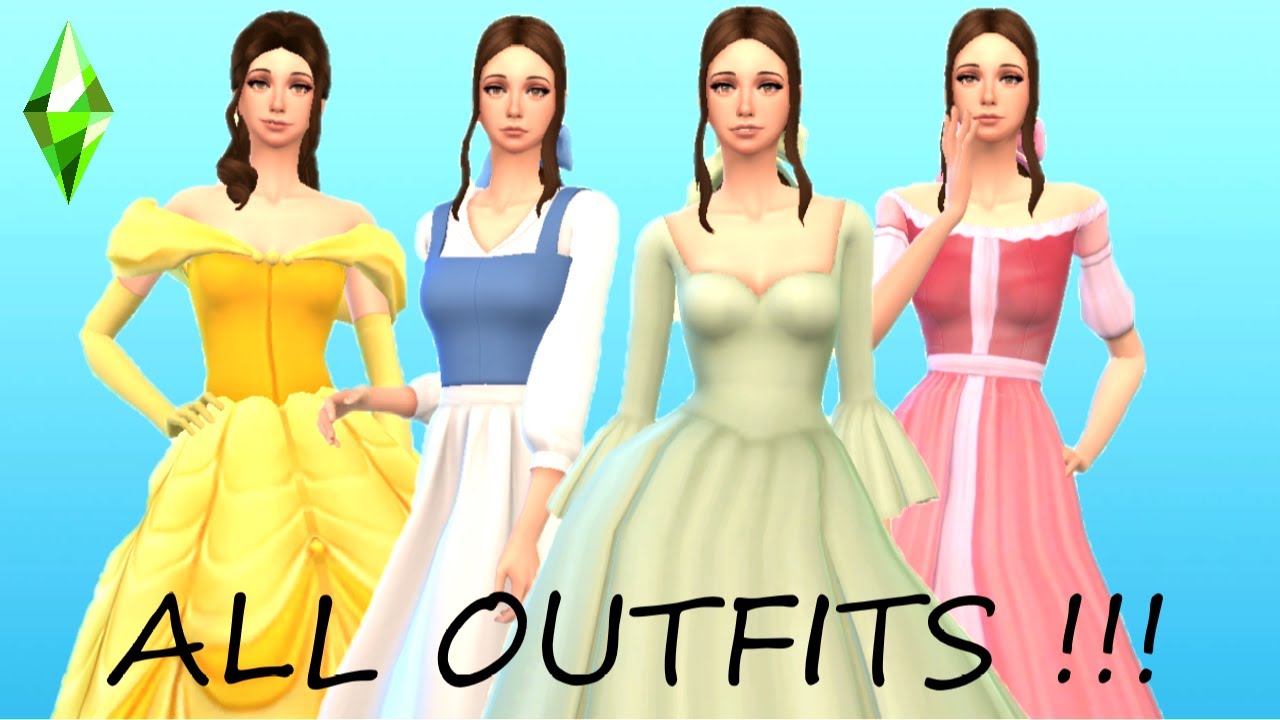BELLE OUTFIT SHOWCASE I Sims 4 I All Outfits + CC Links! - YouTube