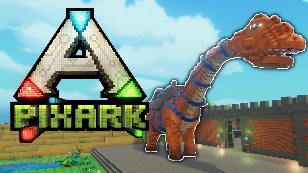 PixArk Let's Play - Ep 15 - Taming A Sauropod! PixArk Early Access ...