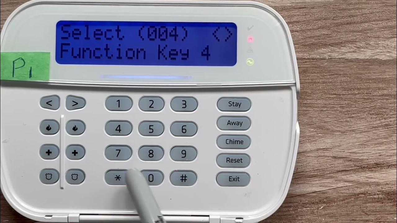 DSC NEO keypad function key programming - YouTube