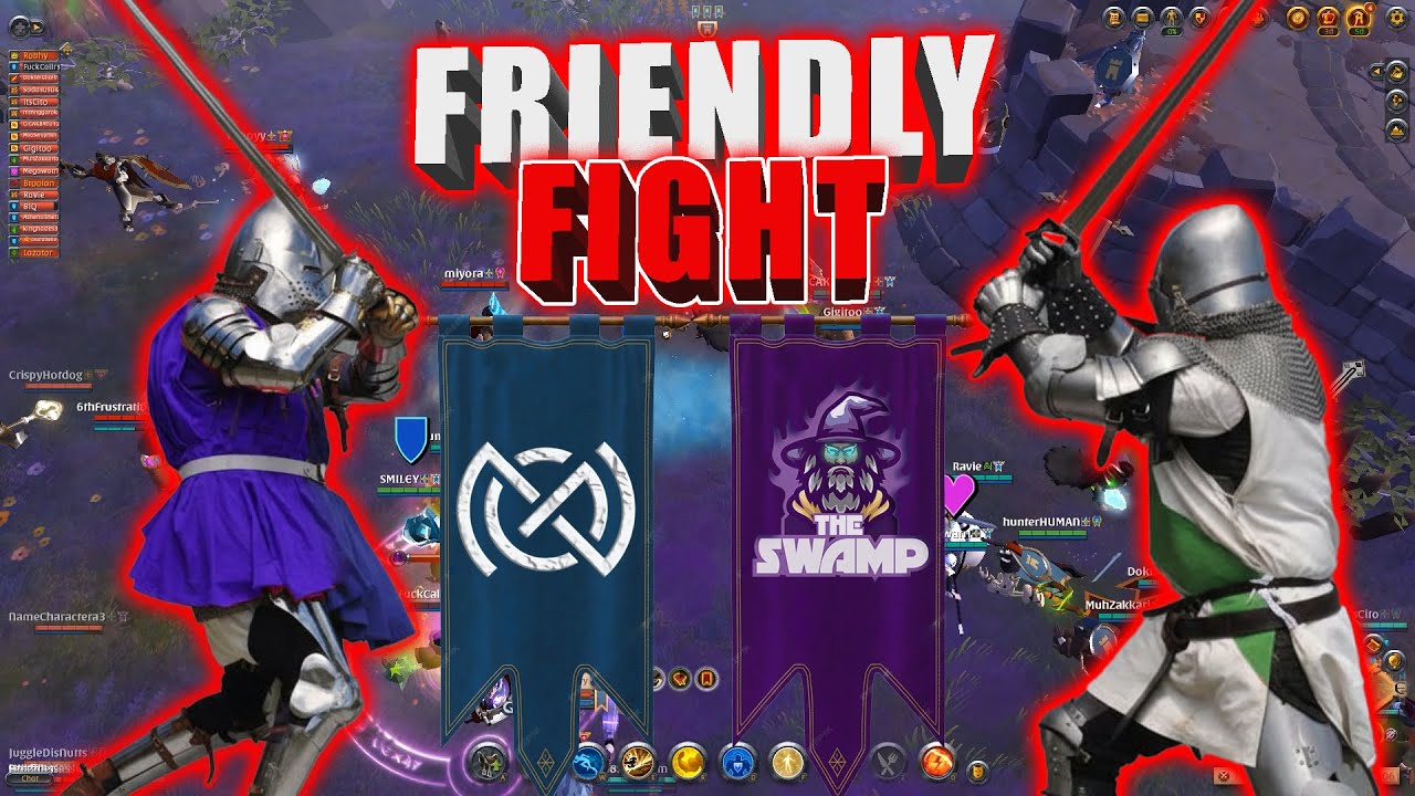 ALBION ONLINE - FRIENDLY FIGHT [ NextGen Guild vs The Swamp ] - YouTube