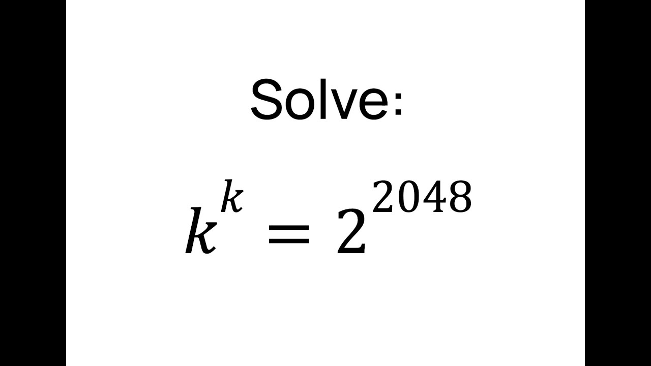k to the power k - YouTube