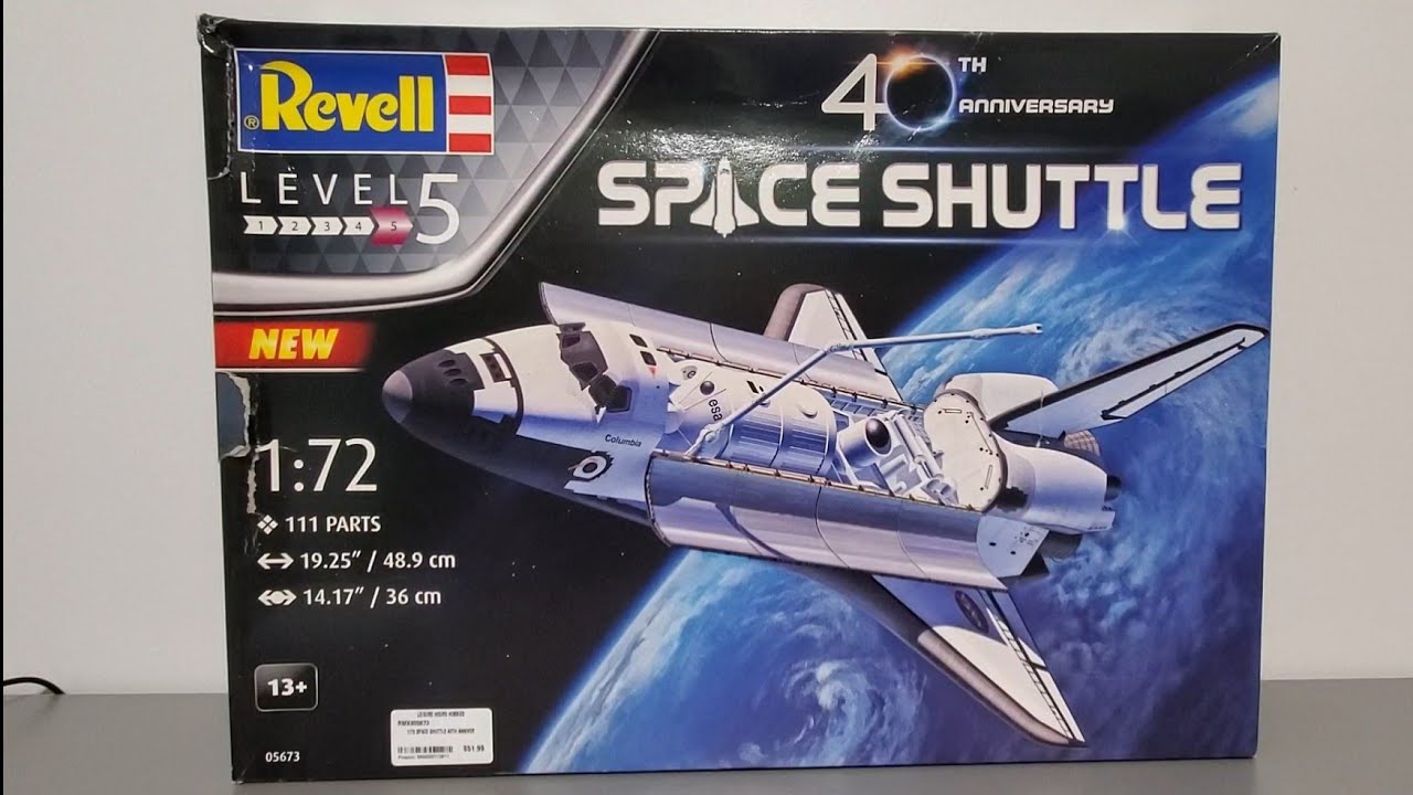 Revell 1:72 Space Shuttle 40th Anniversary Model Kit unboxing - YouTube