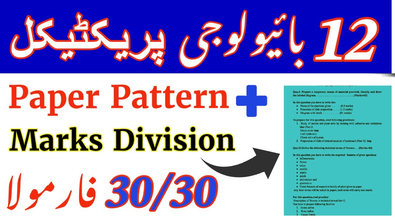 12 Biology Practical Paper 2023 - 2nd Year Biology Practical Paper ...