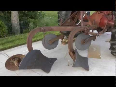 Setting up Ford 8n 9n tractor with a two bottom plow - YouTube