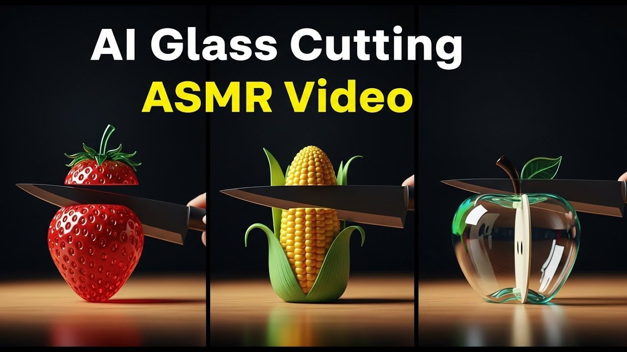 How to Make VIRAL Satisfying AI ASMR Glass Cutting Videos with AI (MAKE ...