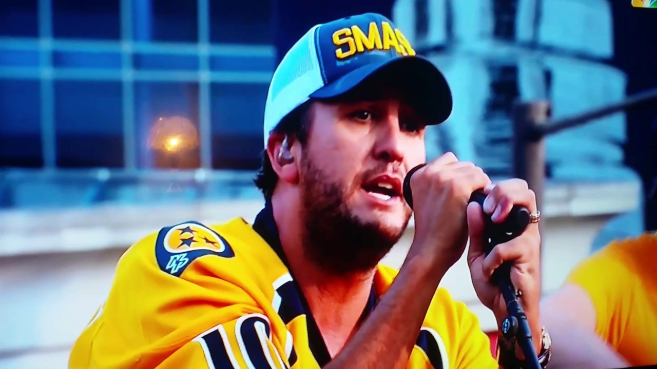 Luke Bryan performing in Nashville before the Stanley Cup Game - YouTube