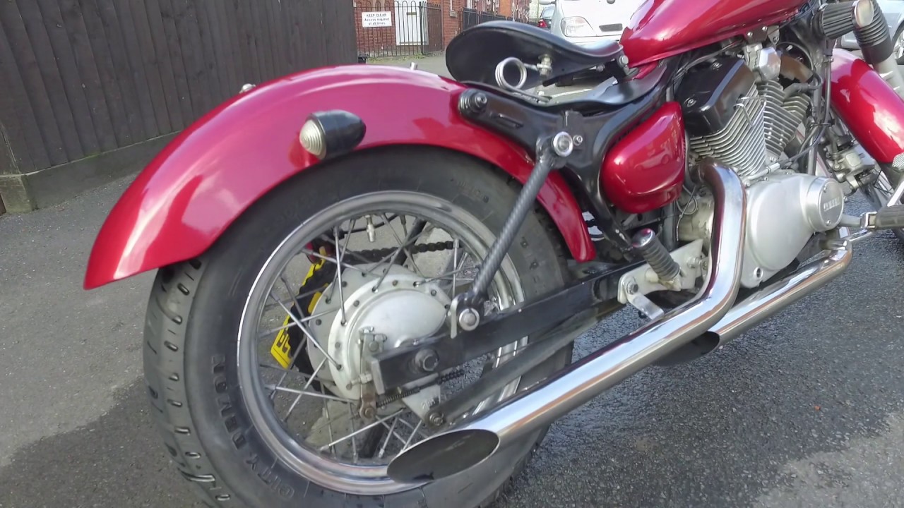 Virago xv250 custom hardtail update 2017 - YouTube