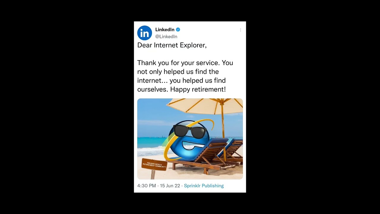 Goodbye Internet Explorer 👋 - YouTube