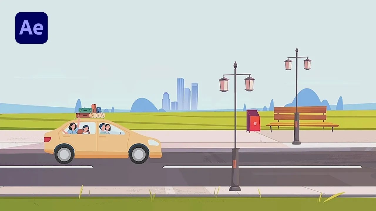 BEST WAY to ANIMATE a STREET SCENE in After Effects - YouTube