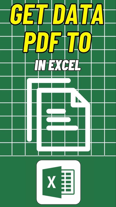 GET DATA PDF TO EXCEL | How excel data import from pdf to excel ? | Excel in 2025 - YouTube