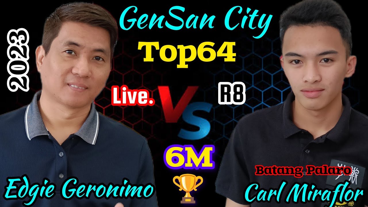 Carl Miraflor, Batang Palaro 🆚 Edgie Geronimo.. Top64.. R8.. 6M ...