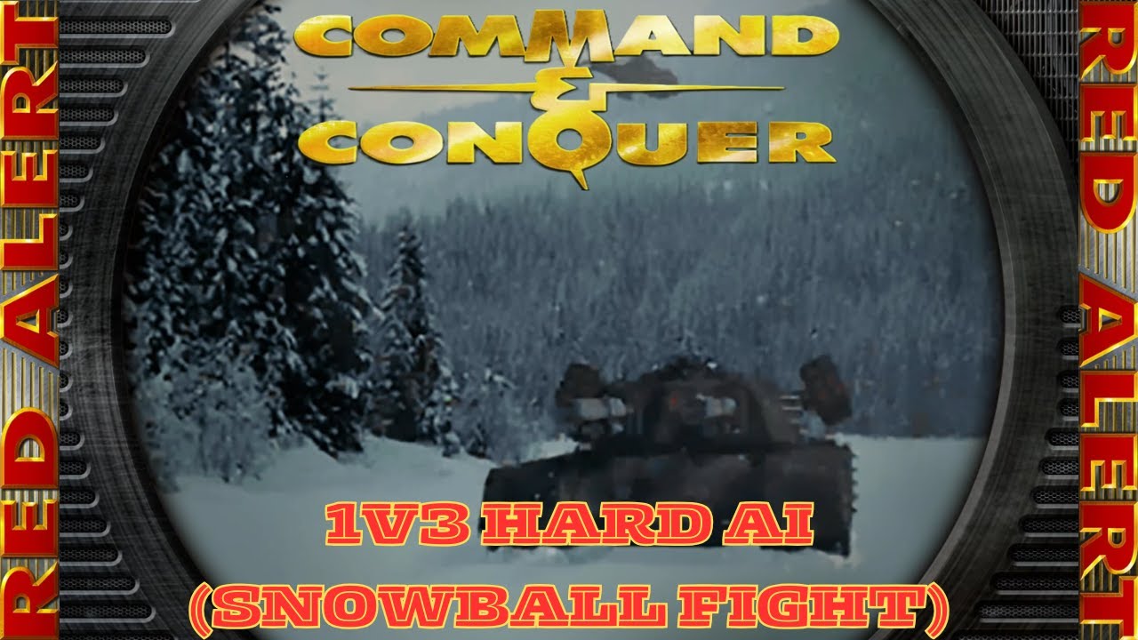 Command And Conquer Red Alert Skirmish 1v3 Hard (Map: Snowball Fight ...