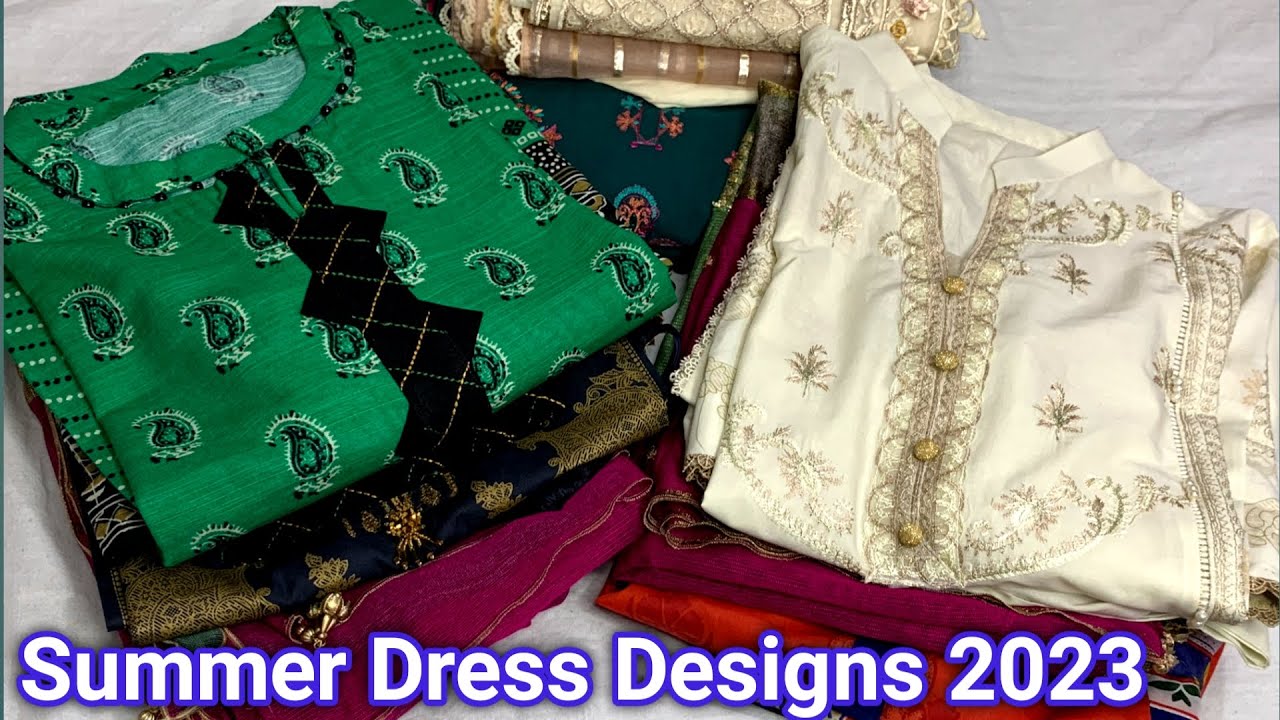 how to design summer dress stylish decent and elegant - YouTube