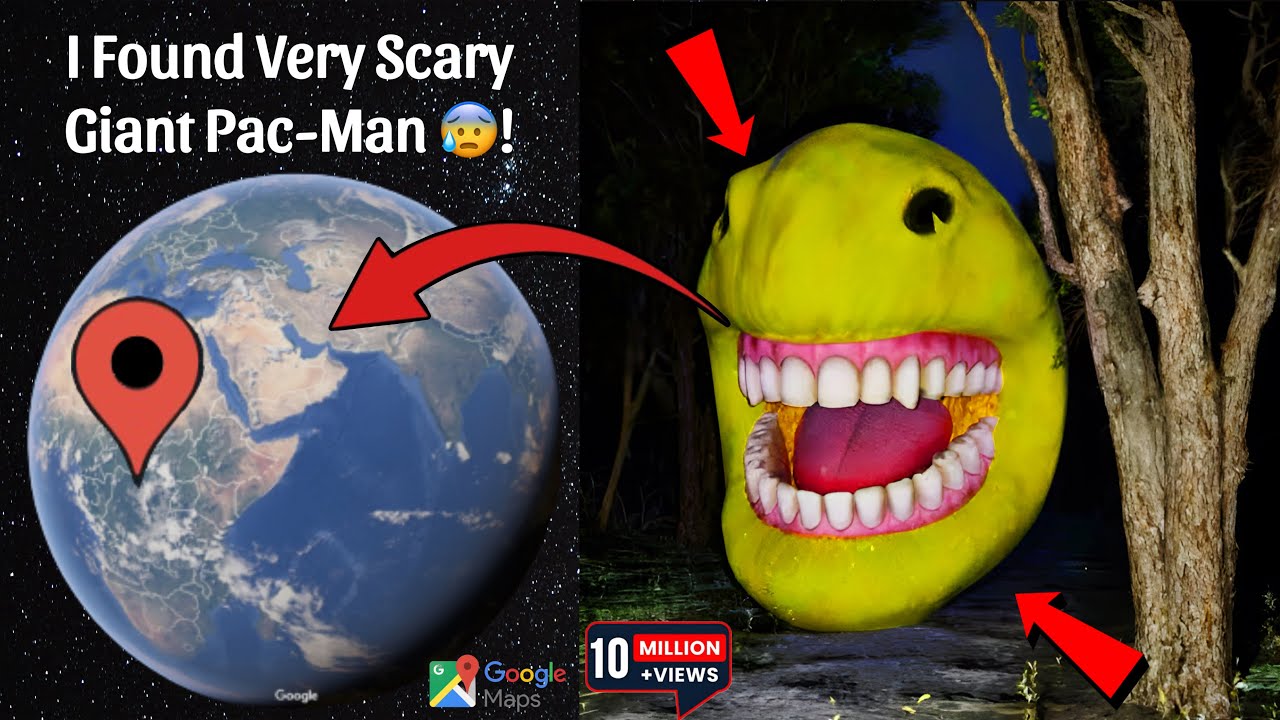 😱 Unique Things On Google Earth | Found Creepy Giant Pac-Man 😰! - YouTube