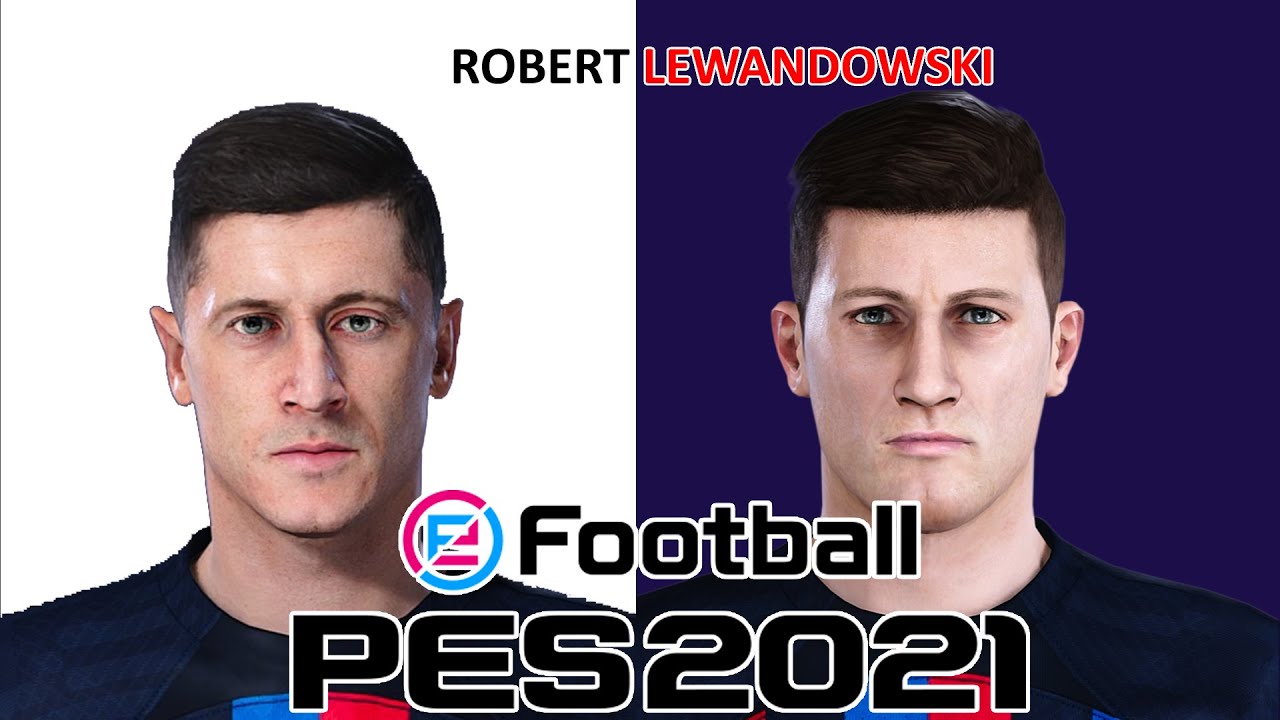 ROBERT LEWANDOWSKI | PES 2019/2020/2021 | FACE BUILD & STATS - YouTube